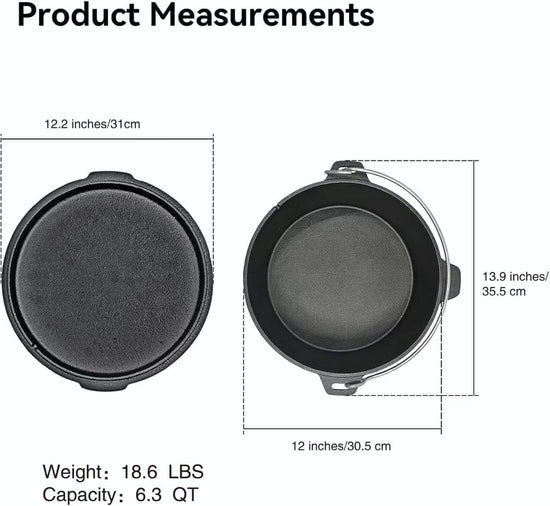 KELEDAY Cast Iron Dutch Oven Pot – Naturehike Pakistan